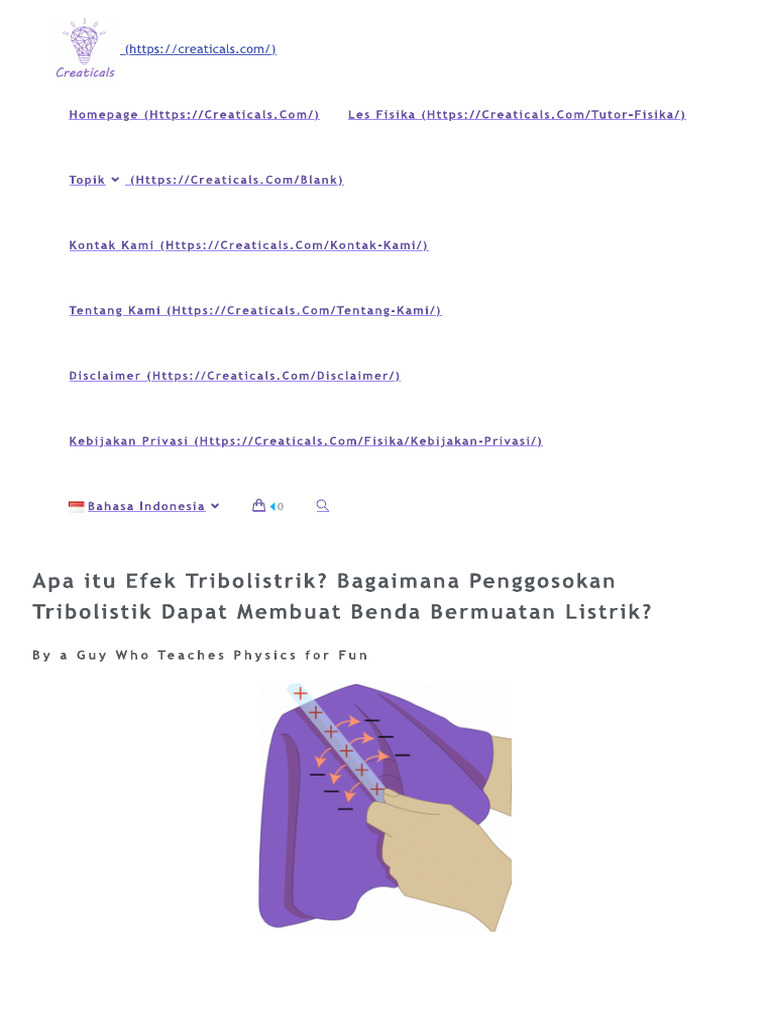 Efek Tribolistrik | PDF