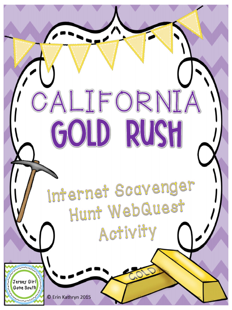 California Gold Rush Scavenger Hunt | PDF | Commodity Booms | Mining