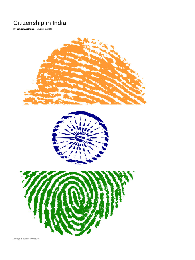 Citizenship in India - A Detailed Study With Referece To Indian ...