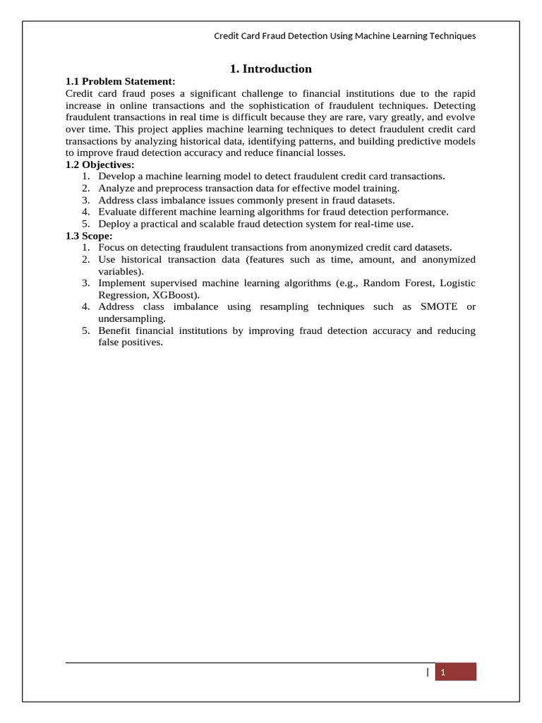 Credit Card Fraud Detection Using Machine Learning Techniques | PDF ...