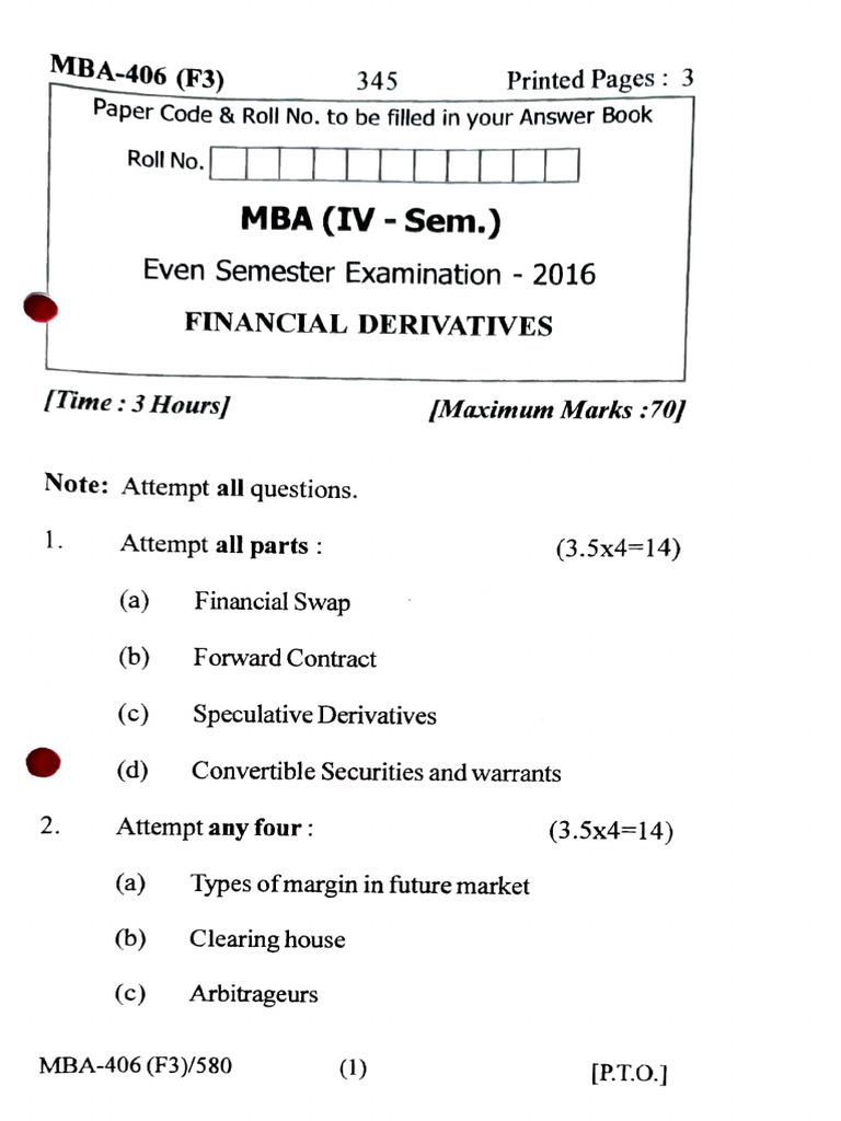 Financial Derivatives 2016 | PDF