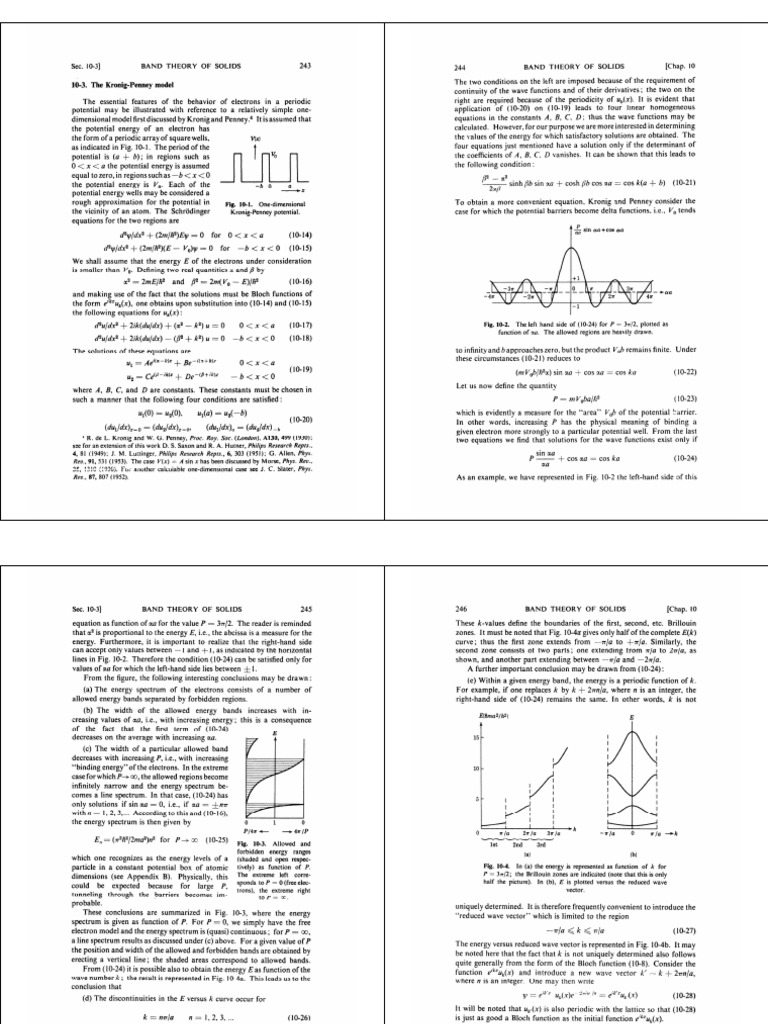 Dekker Energy Bands | PDF