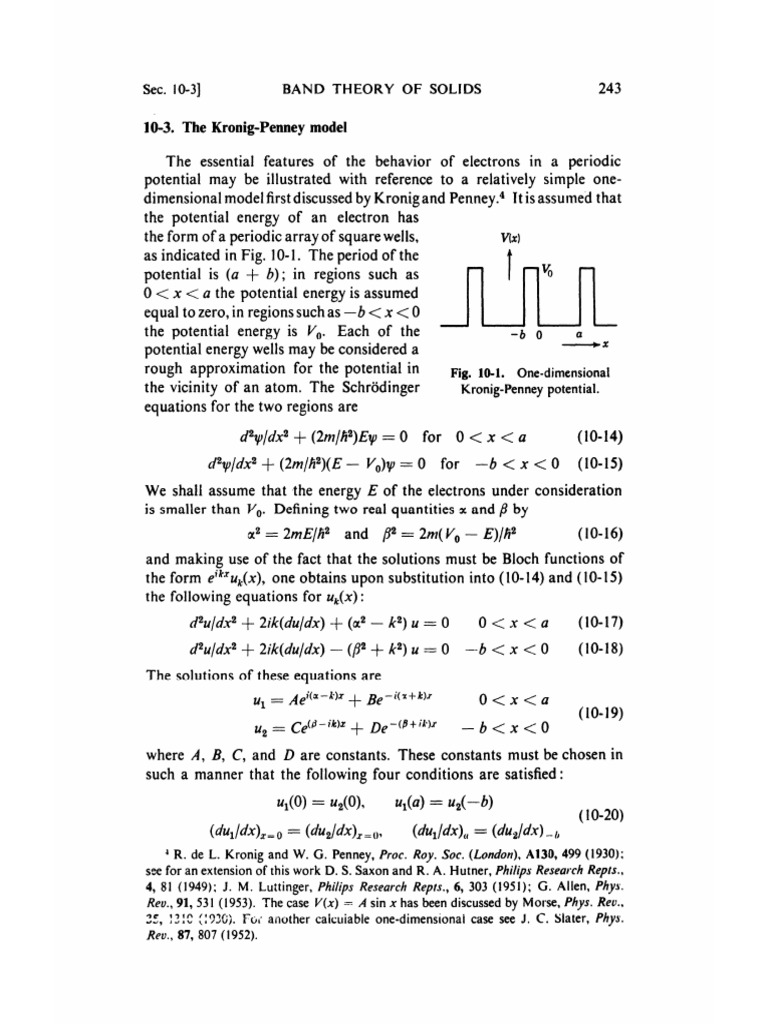 Dekker Energy Bands | PDF