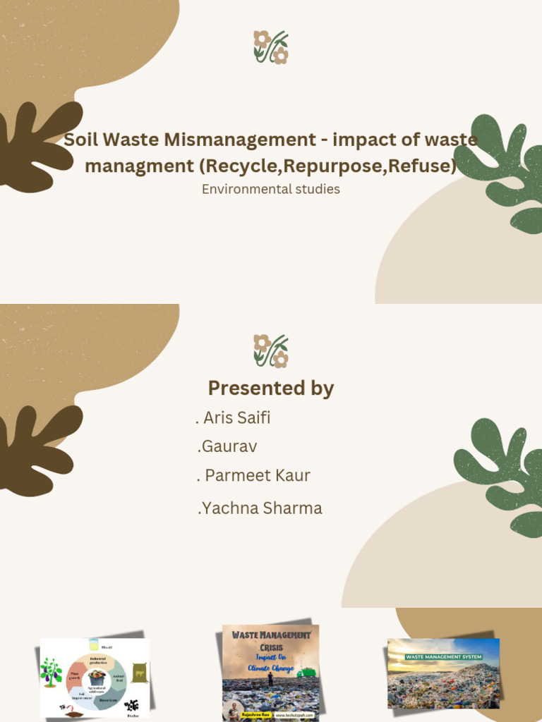 Soil Waste Mismanagement - Impact of Waste Managment (Recycle ...