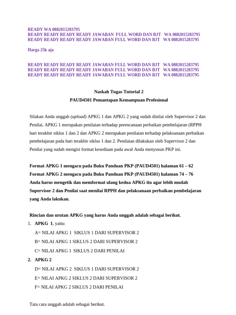 Naskah Tugas Tutorial 2 - 20242 READY WA 0882015283795 | PDF