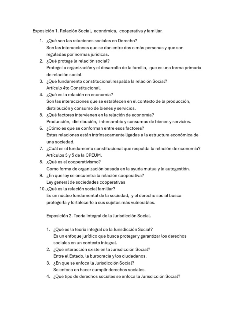 Preguntas de Exposiciones | PDF | Sociedad | Cooperativa