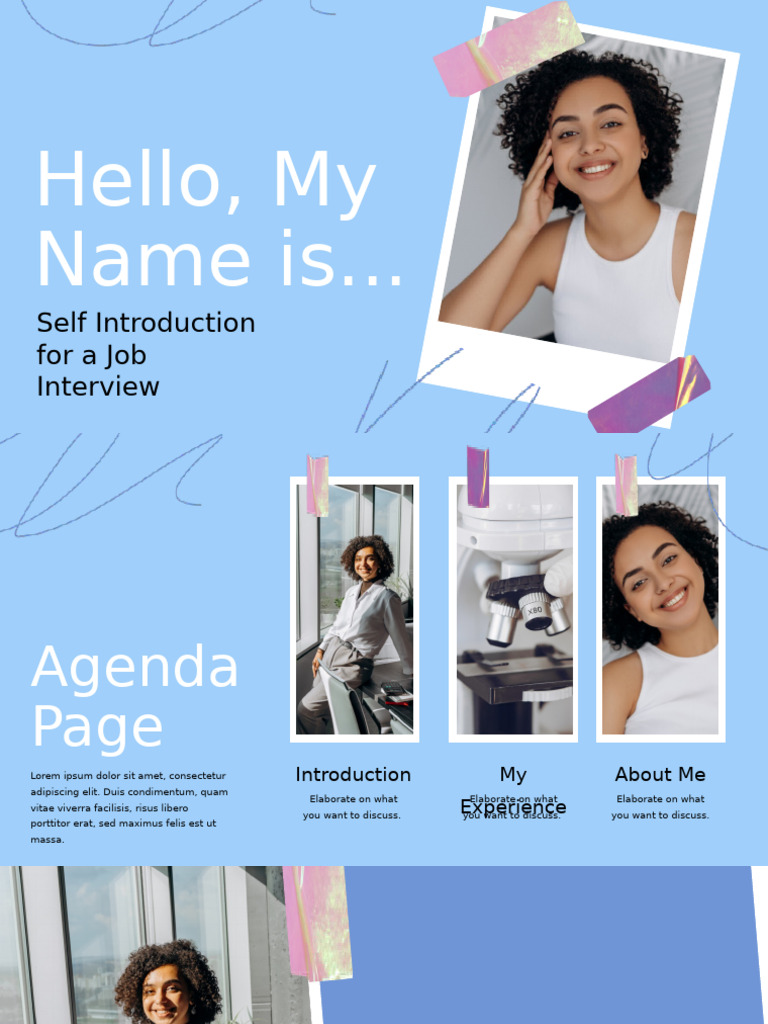 Self Introduction For A Job Interview | PDF