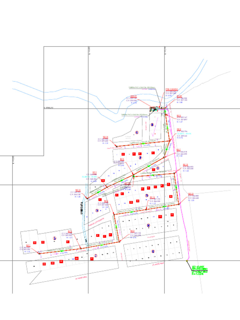 Autocad Design for PVC Pipeline Layout | PDF