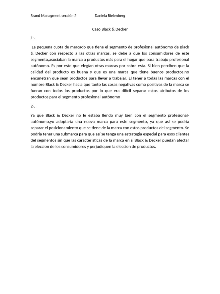 Caso Black & Decker | PDF