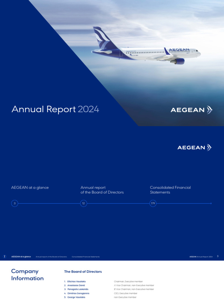 Aegean Annual 2024 en | PDF | Aviation | Transport