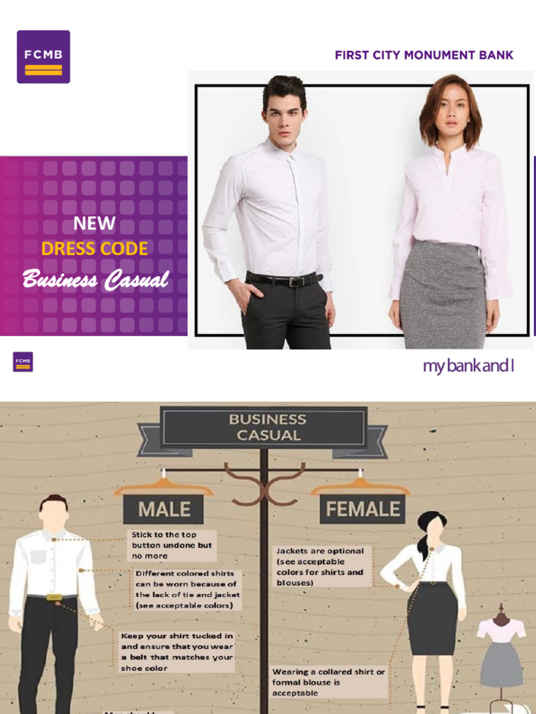 Abridged FCMB Dress Code | PDF | Dress | Shoe