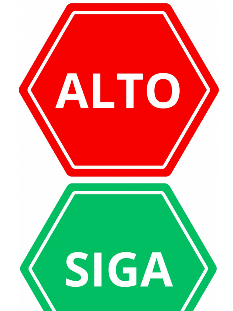 SEÑALAMIENTOS ALTO Y SIGA | PDF