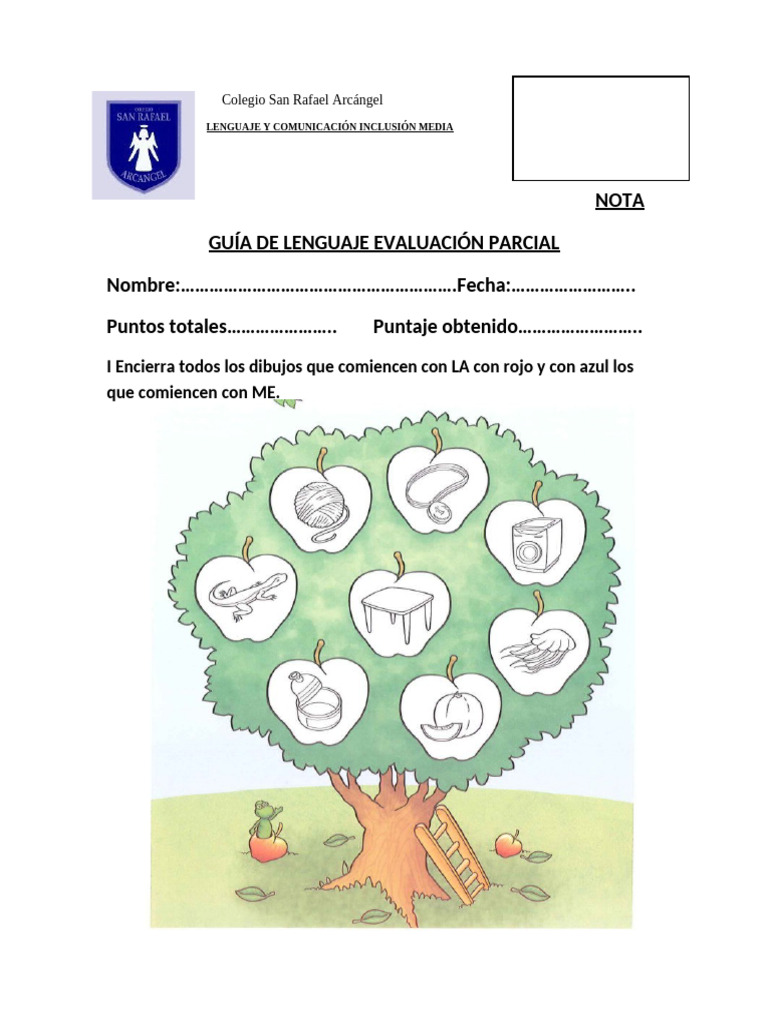 Evaluacion Conciencia Fonologica | PDF