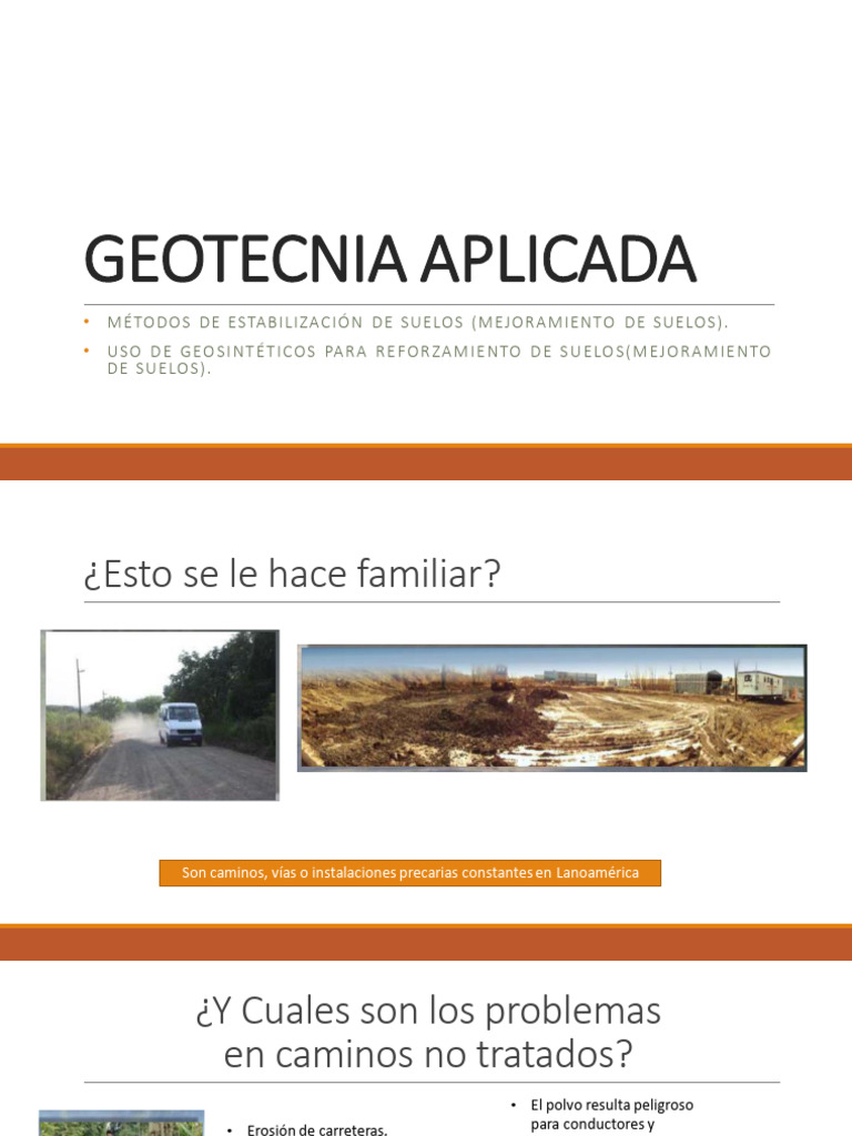 Geotecnia Aplicada Semana 1 2 | PDF | Suelo