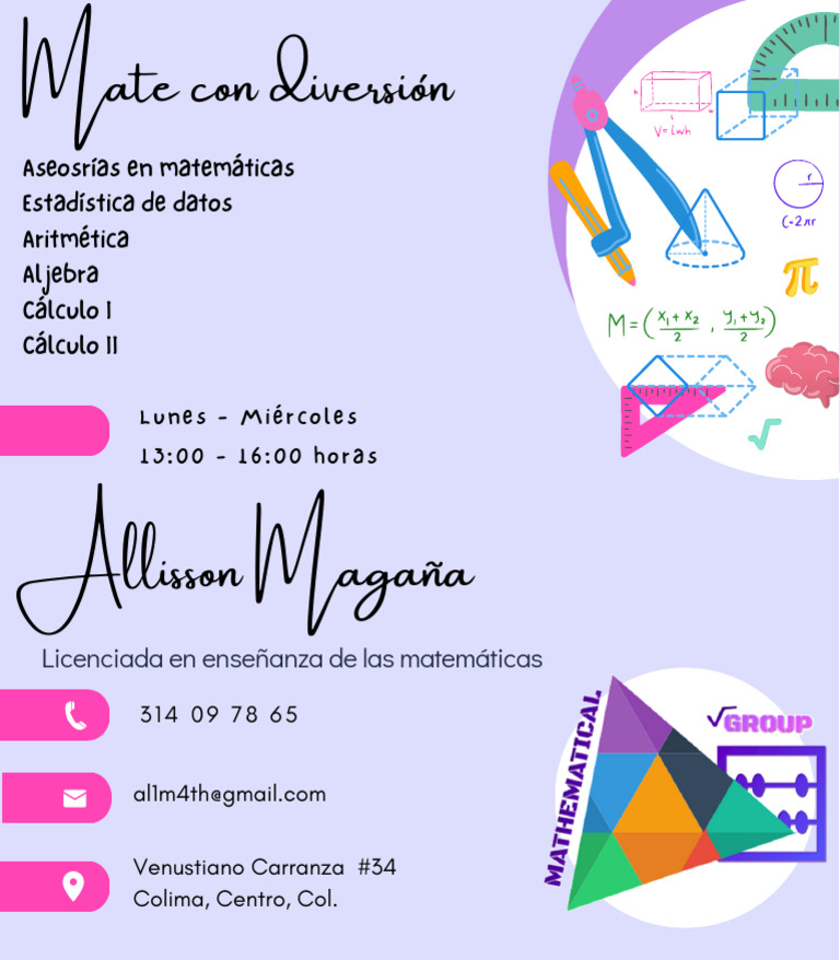 Tarjeta de Presentación TIC MATE PROFE | PDF