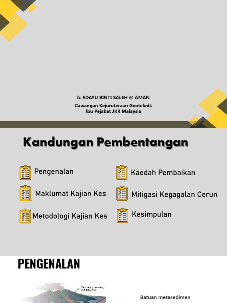 Penilaian Geoteknik Menyeluruh dan Mitigasi Kegagalan Cerun dalam ...