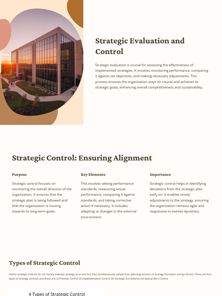 01U4Strategic-Evaluation-and-Control | PDF | Strategic Management | Performance Indicator