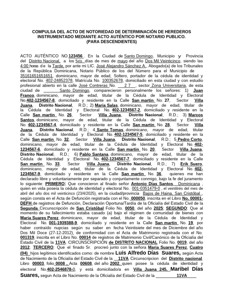 Compulsa Notoriedad | PDF | República Dominicana