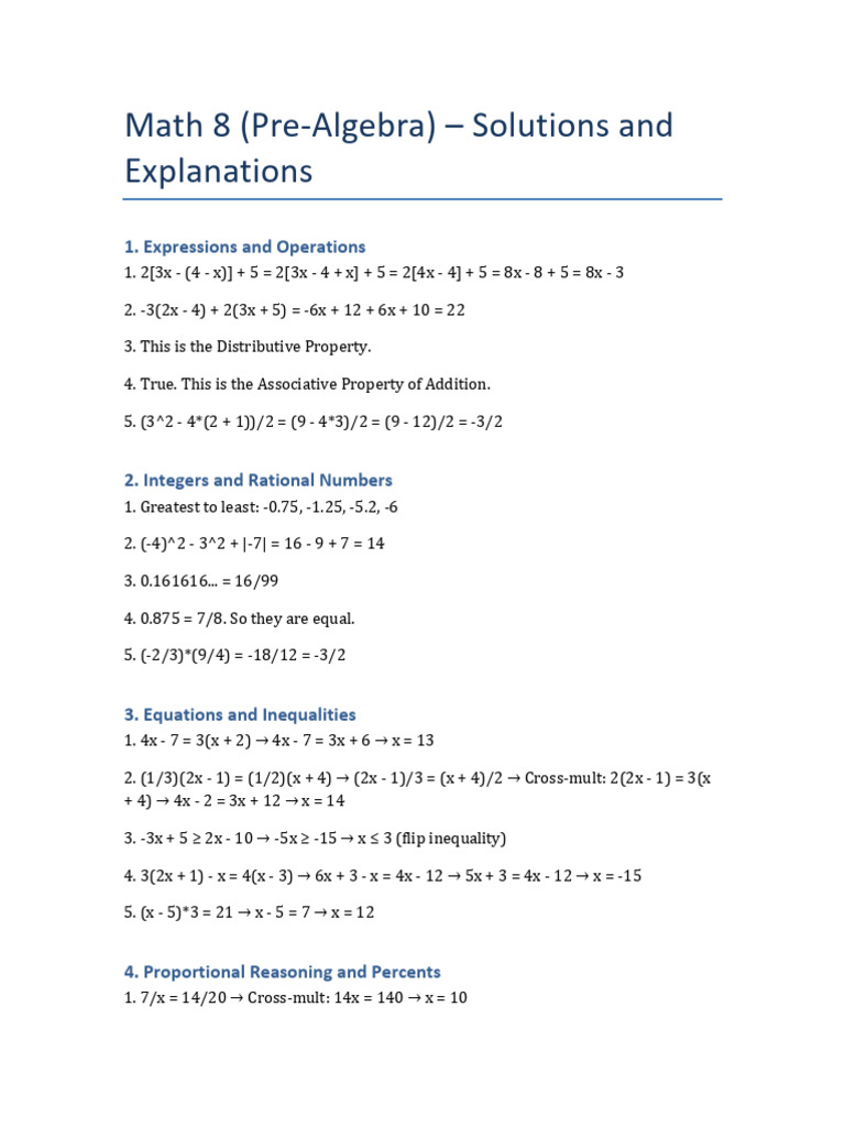 Math8_Solutions | PDF