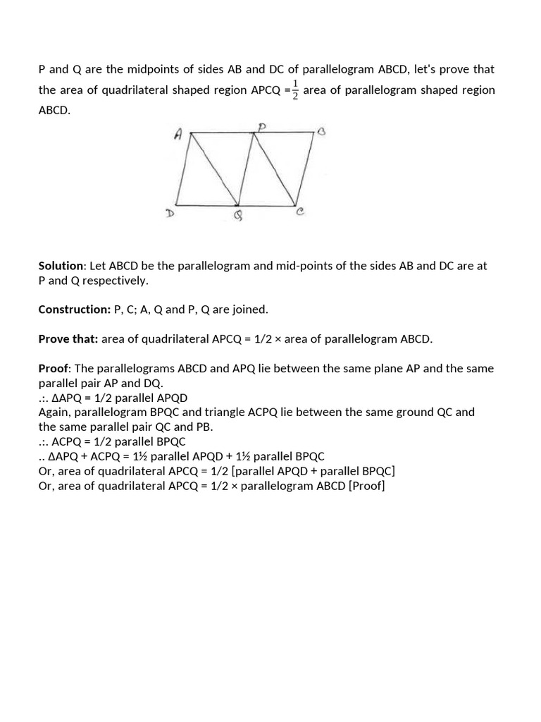 Theorems On Area | PDF