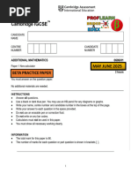 IGCSE Maths 0580 Formula List | PDF