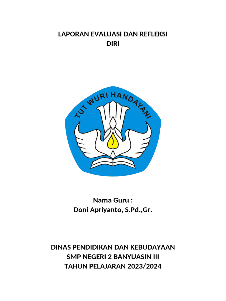 Laporan Evaluasi Dan Refleksi Diri Guru Doni Apriyanto | PDF