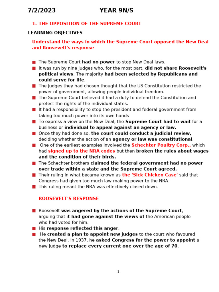 WK 5 - Opposition To The New Deal | PDF | New Deal | Franklin D. Roosevelt