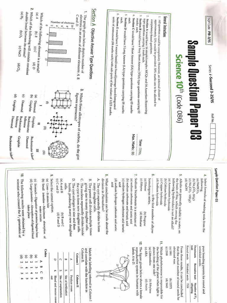 Class10 Scienc Paper03 | PDF