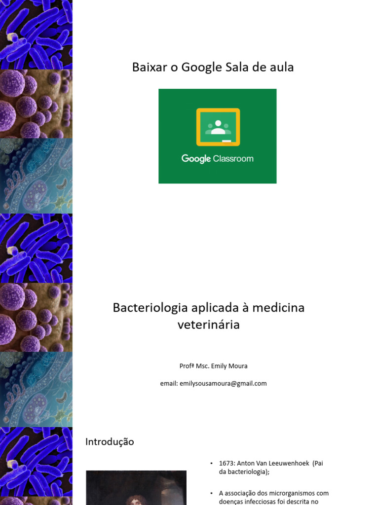 Aula 1. (Bacteriologia Na Medina Veterinária) | PDF | Bactérias | Célula (Biologia)