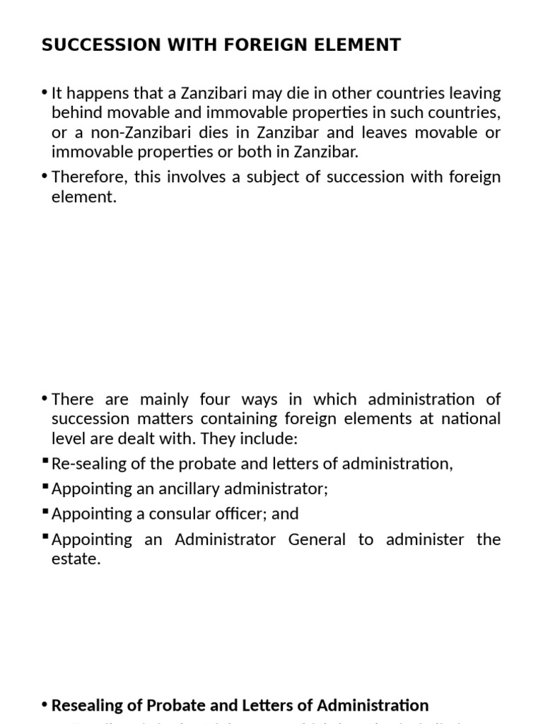 Succession With Foreign Element | PDF | Probate | Civil Law (Common Law)
