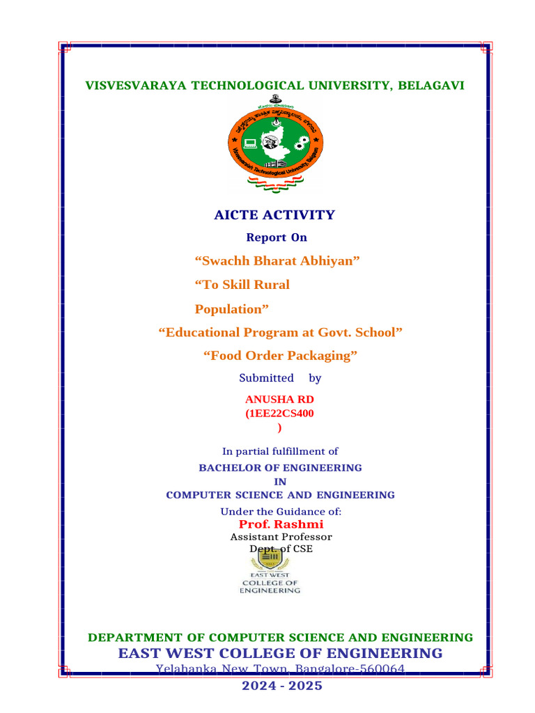 Aicte Final Report Anusha RD (1) | PDF