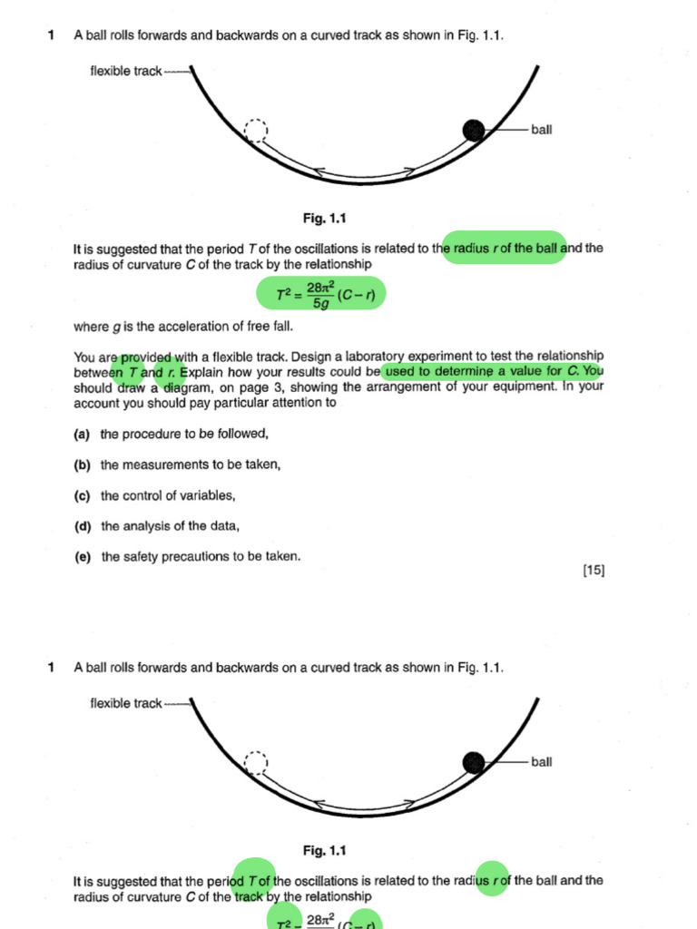 Paper 05 Q1 Marking Key | PDF