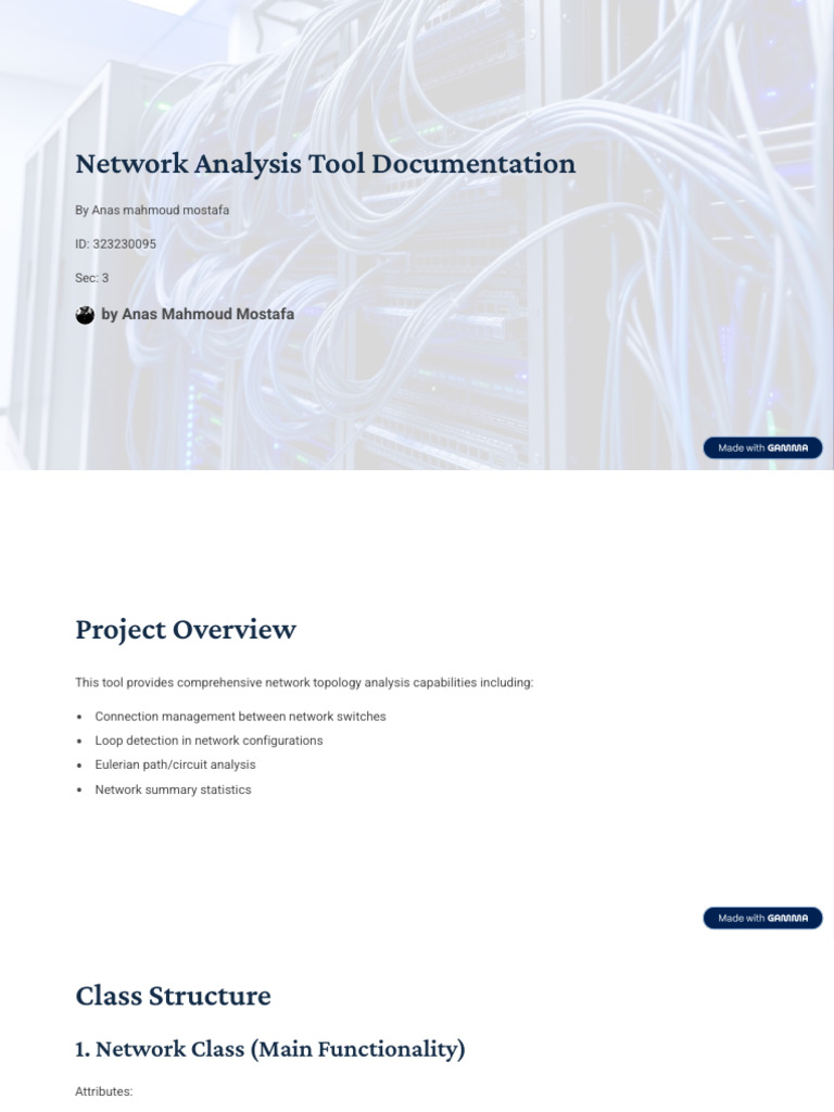 Network Analysis Tool Documentation | PDF | Computer Programming ...