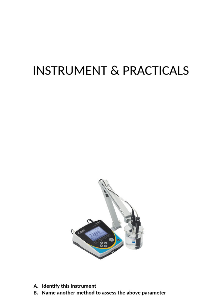 Instrument - Practical-1 | PDF | Ph | Solubility