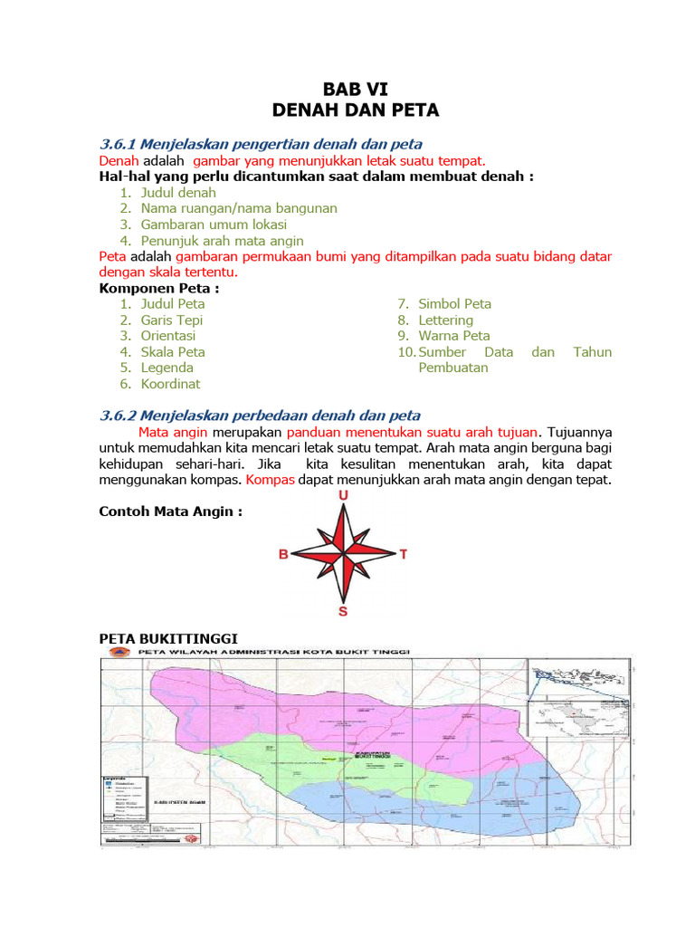 Materi Essensial IPAS Denah Dan Peta | PDF