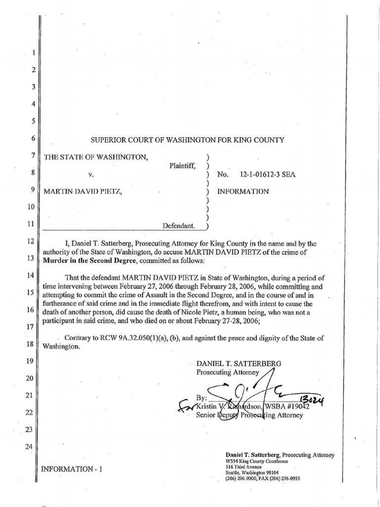 State of Washingtin v. Martin David Pietz | PDF | Foreign Language Studies