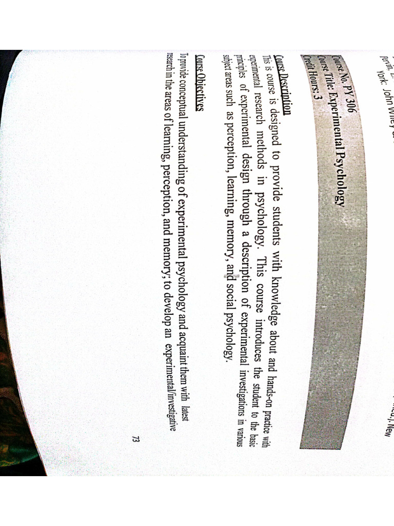 Exp Psychology Outline | PDF