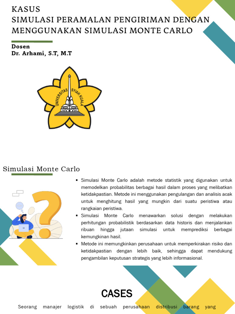 2-Kasus Simulasi Peramalan Pengiriman Dengan Menggunakan Monte Carlo | PDF