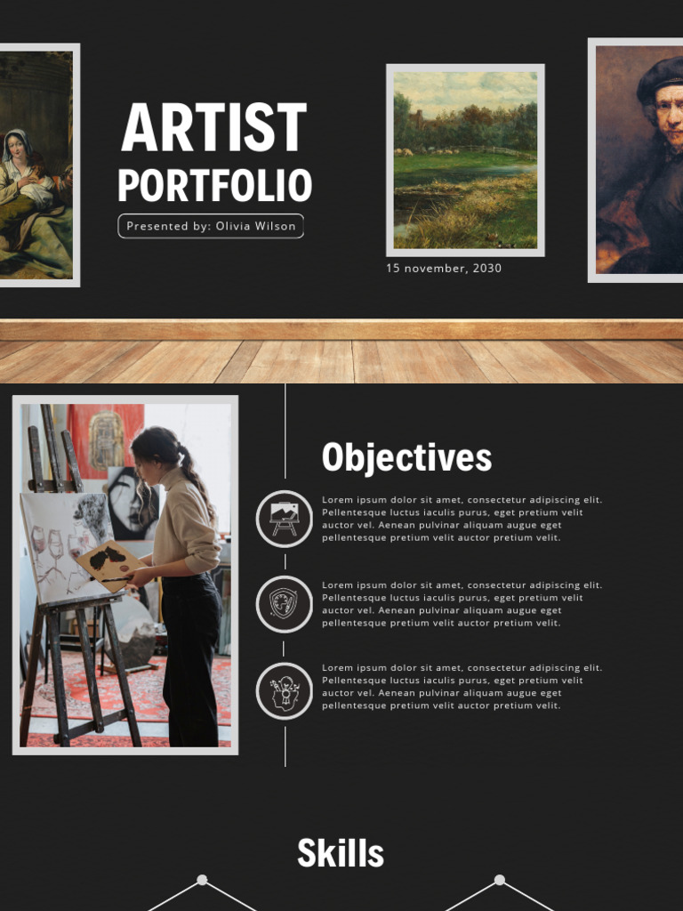 Black Elegant Collage Artist Portfolio Presentation | PDF