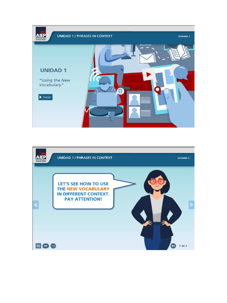 Contenidos Interactivos de La Semana 3 (Frases en Contexto) | PDF