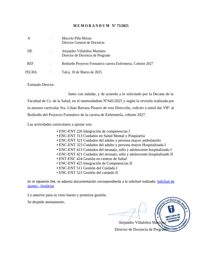 Memo Ejemplo | PDF