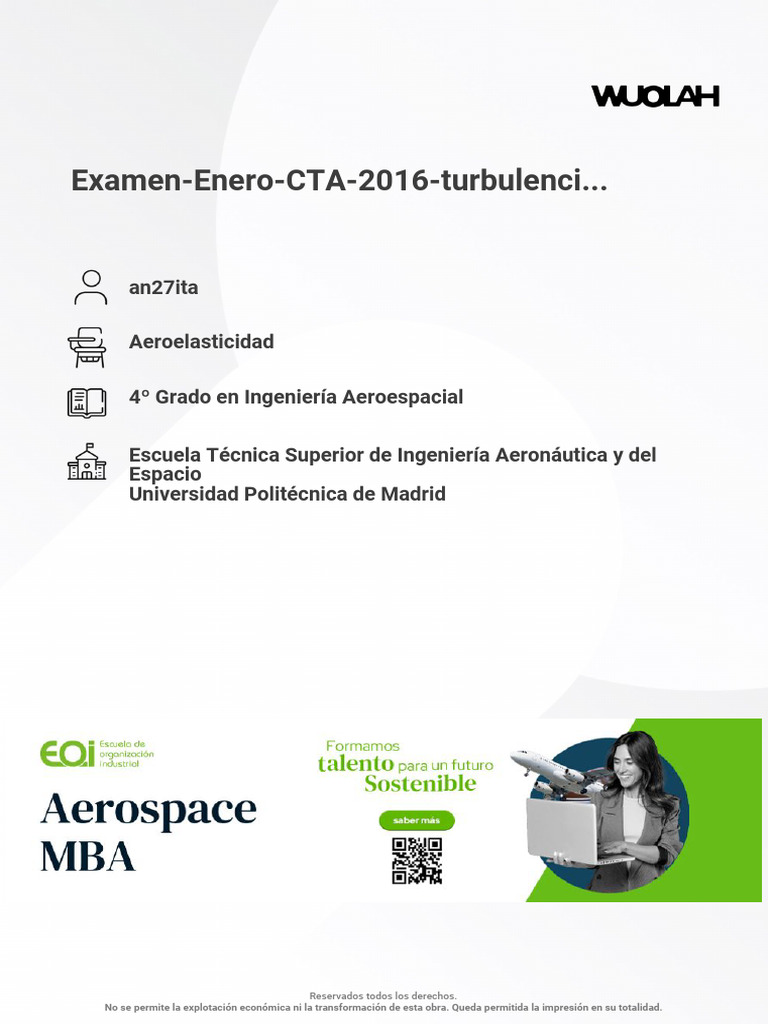 EO16 CTA | PDF | Aeroespacial | Ingeniería Aeroespacial