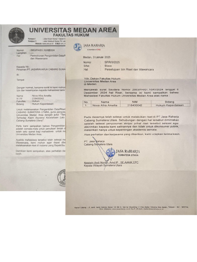 Surat Riset Dan Balasan | PDF