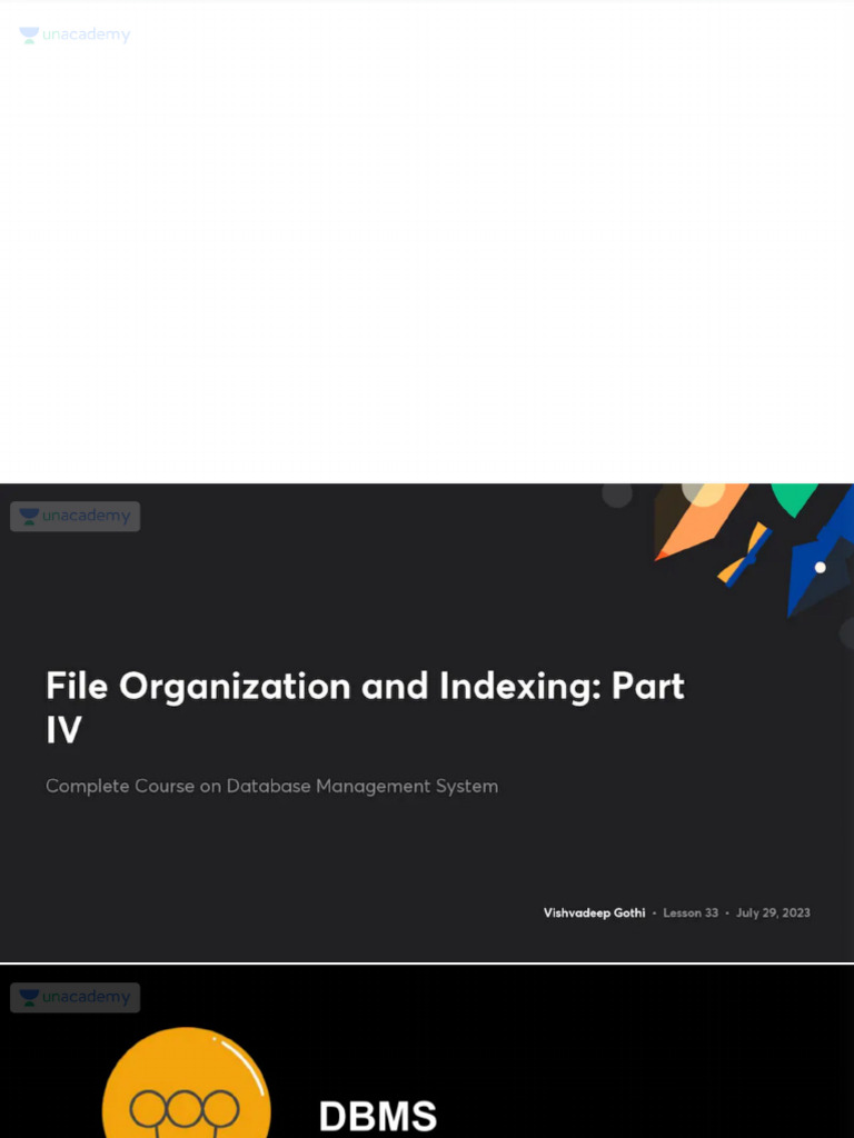 File - Organization - and - Indexing - Part - IV - With - Anno | PDF