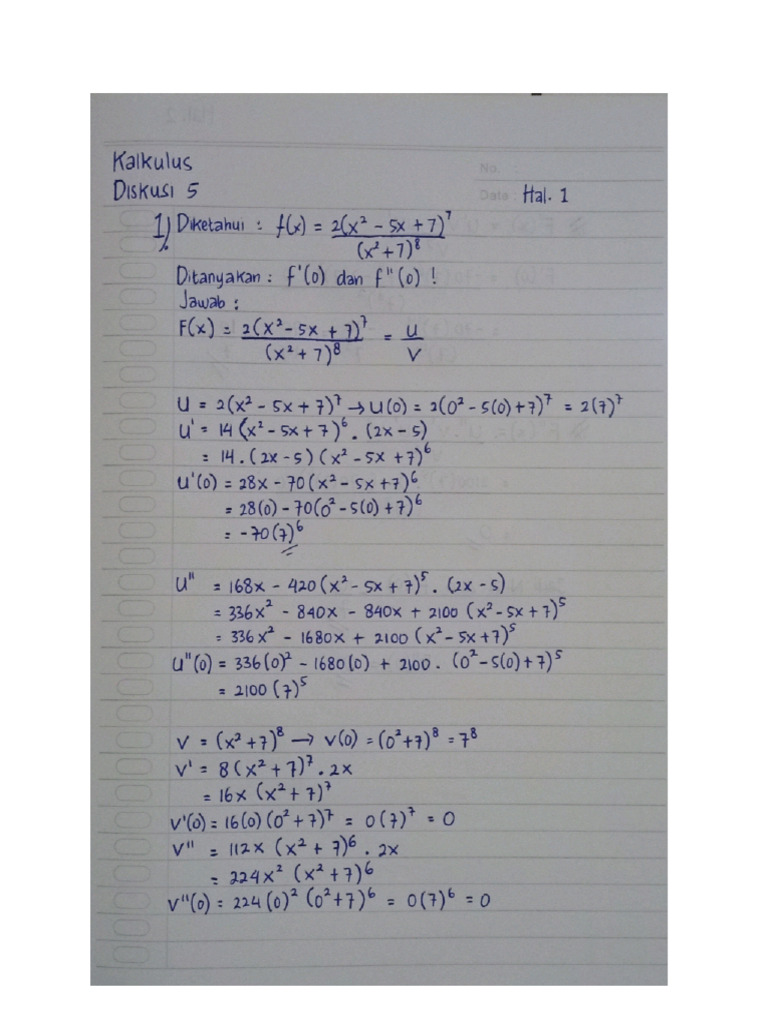 Diskusi 5 Kalkulus 1 Alfian Nurhidayat | PDF