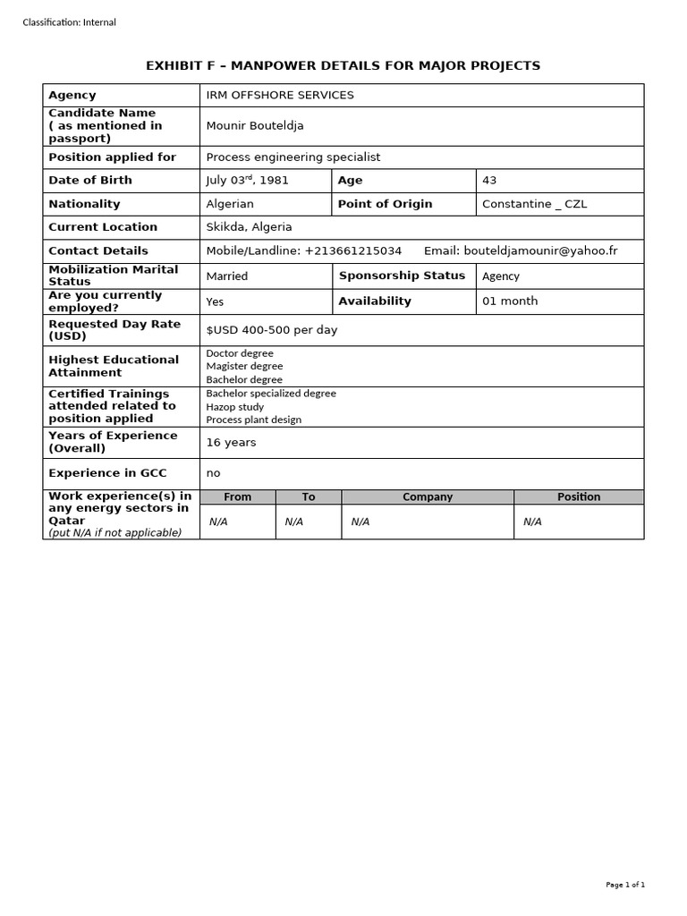 Candidate Detail Summary - QG-MFA | PDF