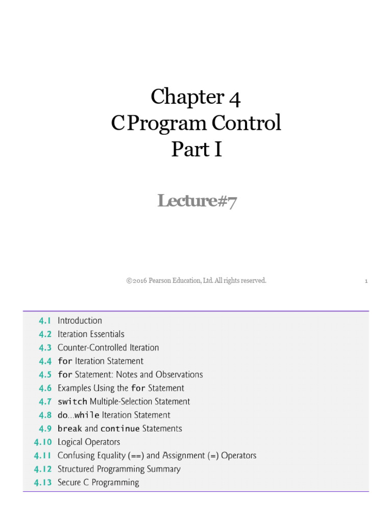 C Programming: Loop Control Basics | PDF | Control Flow | Interest