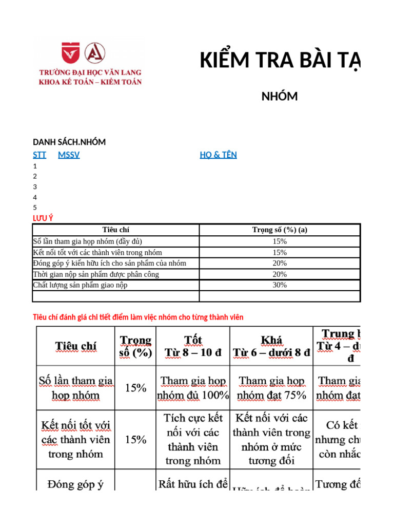 ĐE BAI LAM - BT L N - NLKT - HK223 | PDF