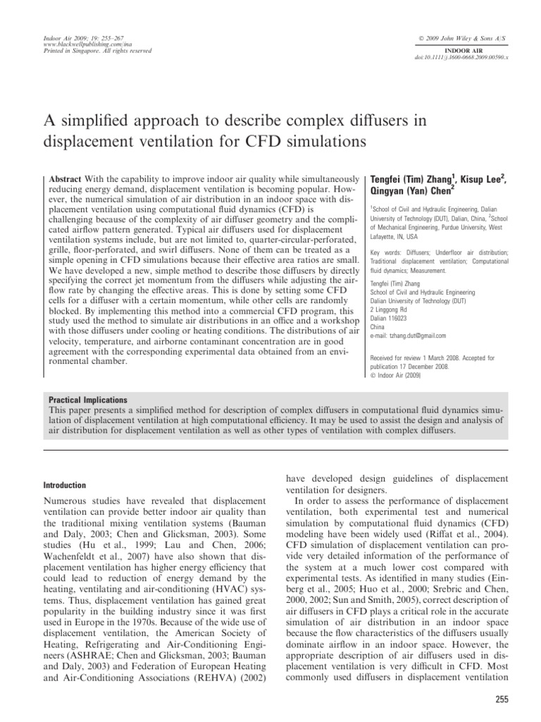 A Simplified Approach To Dtest Escribe Complex Diffusers in ...