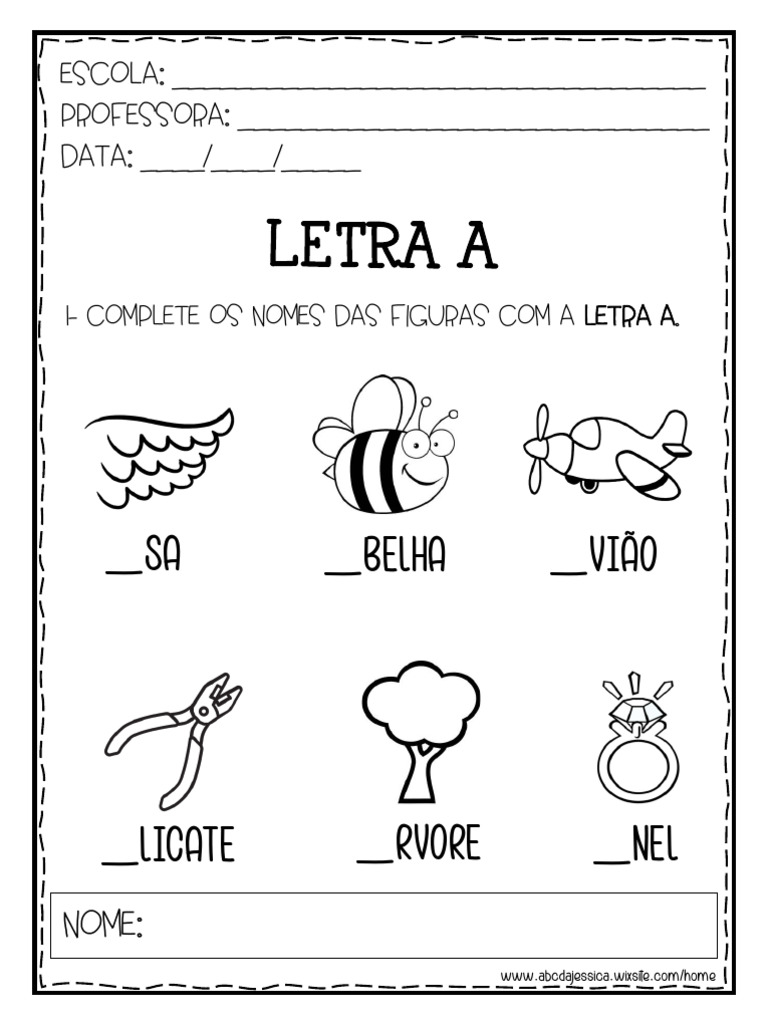 Cópia de LETRA A Letra Inicial | PDF